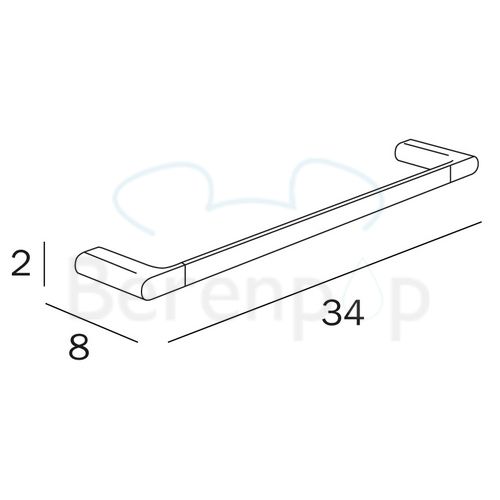 handdoekhouder - Inda Mito handdoekhouder 34cm chroom
